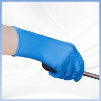 China Blue Nitrile Disposable Gloves 100 Pcs Box FDA CE Food Processing Industrial for sale