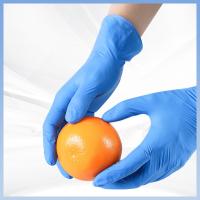 China Blue Nitrile Disposable Gloves 100 Pcs Box FDA CE Food Processing Industrial for sale