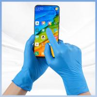 China Blue Nitrile Disposable Gloves 100 Pcs Box S M L XL ASTM D6319 for sale