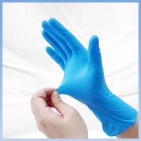 China Blue Powder Free Nitrile Disposable Gloves Heavy Duty Industrial 100 Pcs Box S M L XL for sale