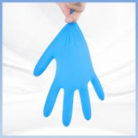 China Blue Powder Free Nitrile Disposable Gloves Heavy Duty Industrial 100 Pcs Box S M L XL for sale