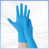 China Blue Powder Free Nitrile Disposable Gloves Heavy Duty Industrial 100 Pcs Box S M L XL for sale