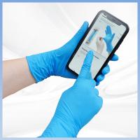 China Blue Disposable Nitrile Gloves 100 Pcs Box ASTM D6319 for Industrial and Household Use for sale