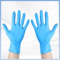 China Premium Grade Versatile Food Processing Gloves Blue Nitrile Gloves for sale