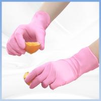 China Chemical Resistant Pink Nitrile Disposable Gloves 100 Pcs Box ASTM D6319 for sale
