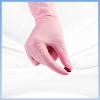 China Industrial Household Chemical Resistant Disposable Nitrile Gloves 6 mil 7 mil Pink for sale