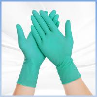 China Green Disposable Nitrile Gloves 6 Mil Food Safe Prep Gloves 100 Pcs Box for sale