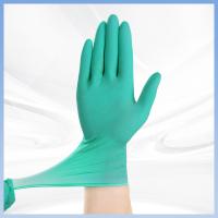 China Green Disposable Nitrile Gloves 6 Mil Food Safe Prep Gloves 100 Pcs Box for sale