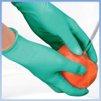 China Green Disposable Nitrile Gloves 6 Mil Food Safe Prep Gloves 100 Pcs Box for sale