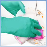 China Green Disposable Nitrile Gloves 100 Pcs Box Oil Grease Resistant S M L XL for sale