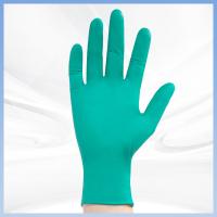 China Powder Free Green Disposable Nitrile Gloves 100 Pcs Box ASTM D6319 for sale