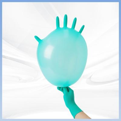 China Green Disposable Nitrile Gloves 100 Pcs Box ASTM D6319 for Gardening Landscaping for sale