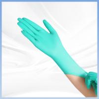 China Green Disposable Nitrile Gloves 100 Pcs Box ASTM D6319 for Gardening Landscaping for sale
