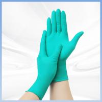China Green Nitrile Gloves Powder Free Latex Free Disposable Chemical Resistant S M L XL 100pcs Box for sale