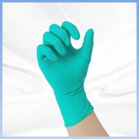 China Green Nitrile Gloves Powder Free Latex Free Disposable Chemical Resistant S M L XL 100pcs Box for sale