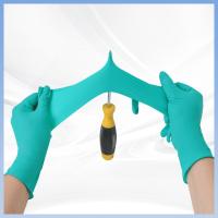 China Green Nitrile Gloves Powder Free Latex Free Disposable Chemical Resistant S M L XL 100pcs Box for sale