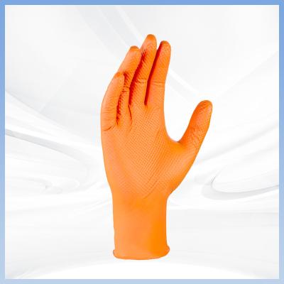 China Diamond Textured 8 Mil Nitrile Disposable Gloves 100Pcs/ Box for sale