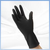 China Disposable Black Latex Exam Gloves Powder Free ASTM D6319 S M L XL for sale