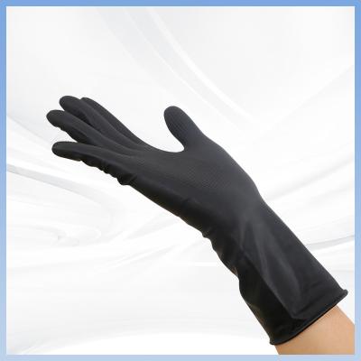 China Textured Nonslip Black Latex Disposable Gloves ASTM D6319 S M L XL for sale