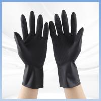 China Textured Nonslip Black Latex Disposable Gloves ASTM D6319 S M L XL for sale