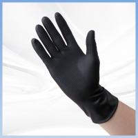 China Powder Free Disposable Latex Gloves Black S M L XL ASTM D6319 EN 455 for sale