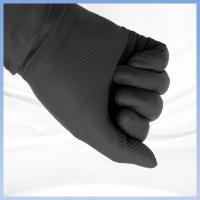 China Disposable Black Latex Gloves S M L XL ASTM D6319 for Food Service Cleaning for sale
