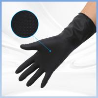 China Disposable Black Latex Gloves S M L XL ASTM D6319 for Food Service Cleaning for sale
