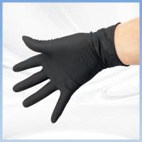 China Oil Resistant Thick Disposable Latex Gloves Black S M L XL Industrial Janitorial for sale