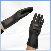 China Oil Resistant Thick Disposable Latex Gloves Black S M L XL Industrial Janitorial for sale