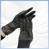 China CE FDA Disposable Black Latex Gloves Textured Synthetic Medical Grade S M L XL for sale