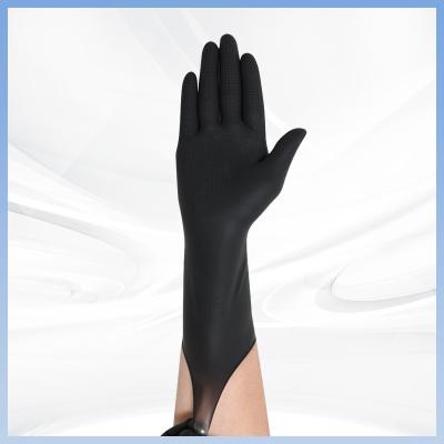China Disposable Latex Gloves Powder Free Black S M L XL ASTM D6319 for Automotive Mechanical Use for sale