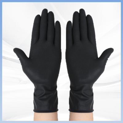 China Disposable Latex Gloves Black Powder Free Odorless S M L XL ASTM D6319 for sale