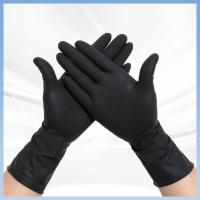 China Disposable Latex Gloves Black Powder Free Odorless S M L XL ASTM D6319 for sale