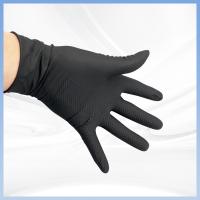 China Disposable Latex Gloves Powder Free Food Handling Black S M L XL ASTM D6319 for sale
