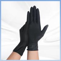 China Disposable Black Latex Food Processing Gloves 10g 20pcs / Box for sale