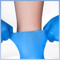 China 9 Inch Blue Synthetic Nitrile Disposable Gloves 100pcs Box S M L XL for sale