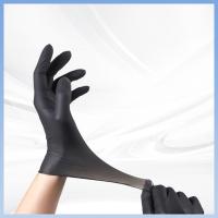 China Disposable Black Nitrile Gloves 9 Inch Size S M L XL for Catering Hygiene Cleaning for sale