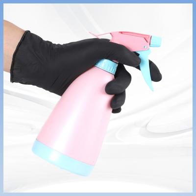 China Disposable Black Nitrile Gloves 9 Inch Size S M L XL for Catering Hygiene Cleaning for sale