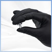 China Powder Free Latex Free Nitrile Safety Gloves 9 Inch Food Processing Disposable Black for sale