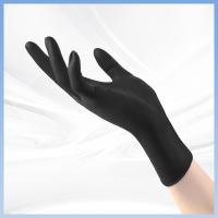 China Black Synthetic Nitrile Gloves 9 Inch Highly Elastic Disposable for Hairdressing Nail Industry for sale