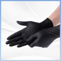 China Black Disposable Nitrile Gloves 9 Inch for Healthcare Laboratory ASTM for sale