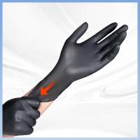 China Black Disposable Nitrile Gloves 9 Inch for Healthcare Laboratory ASTM for sale