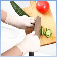 China White 9 Inch Synthetic Nitrile Gloves Disposable Latex Free Food Grade for sale