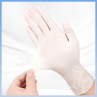 China Textured Disposable White Powder Free Nitrile Gloves Skin Friendly for sale