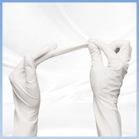 China White Nitrile Examination Gloves Oil Resistant Antistatic 9 Inch S M L XL 100pcs Box for sale