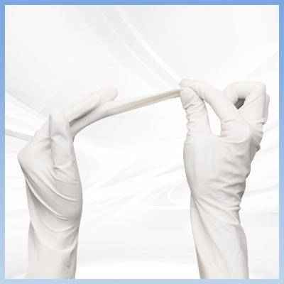 China White Nitrile Examination Gloves Oil Resistant Antistatic 9 Inch S M L XL 100pcs Box for sale