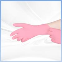 China Disposable Pink Nitrile Lab Safety Gloves 100pcs/ Box Recyclable for sale