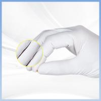China White Disposable Synthetic Nitrile Gloves 9 Inch Non Toxic Hypoallergenic for sale