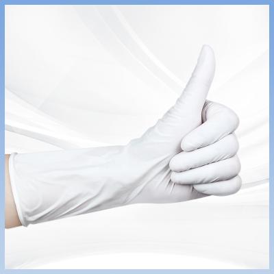 China Reliable Disposable White Nitrile Work Gloves Non Toxic ASTM D6319 for sale