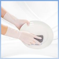 China Heavy Duty Nitrile Disposable Gloves White For Construction Industry for sale